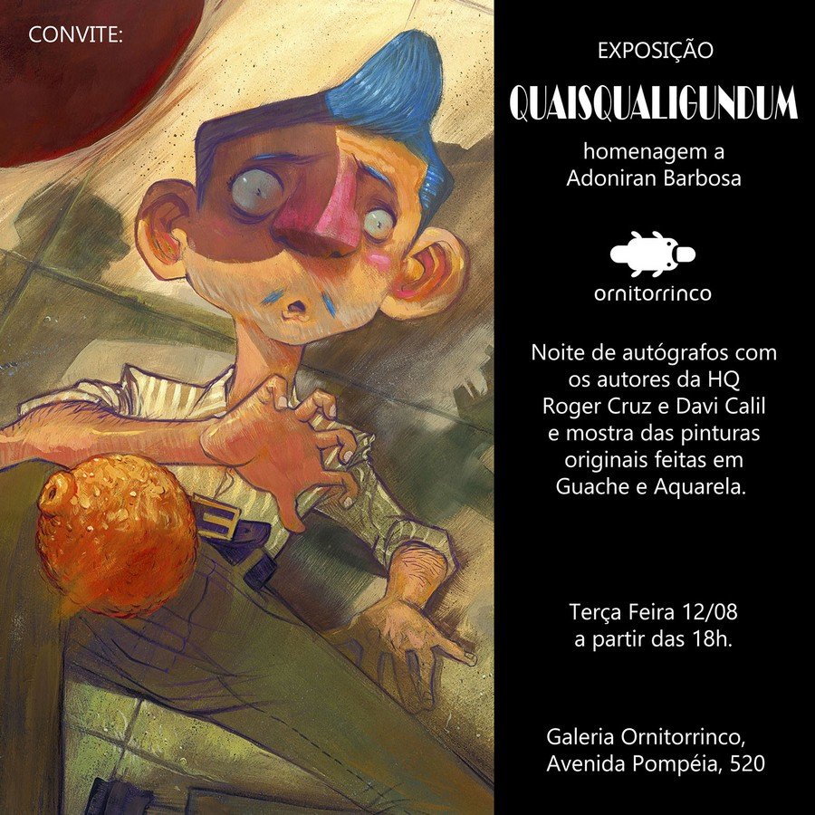 Noite de autógrafos com Roger Cruz e Davi Calil na Galeria Ornitorrinco ...